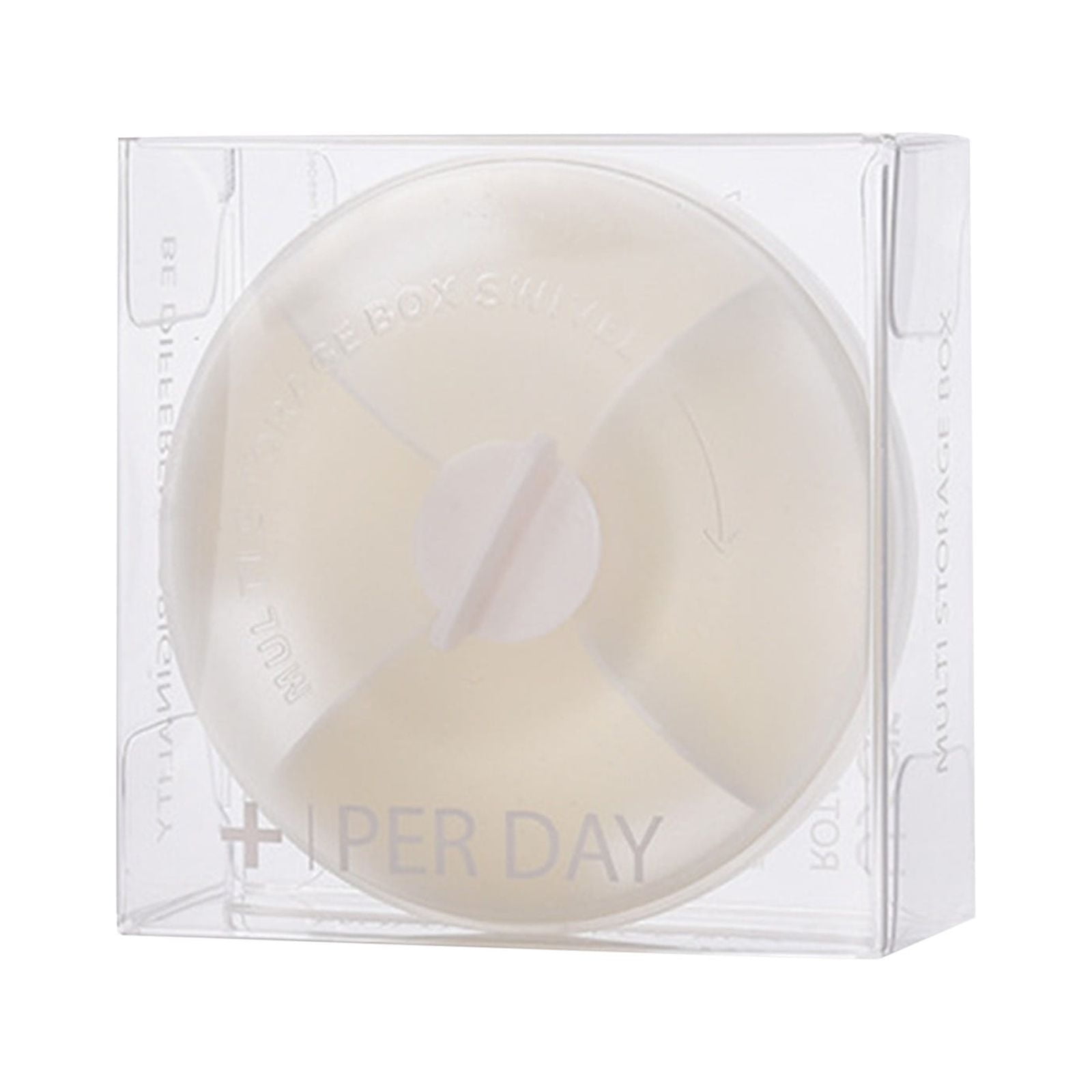 Byujiro 4-Compartment Portable Mini Medication Box, Medication Storage ...