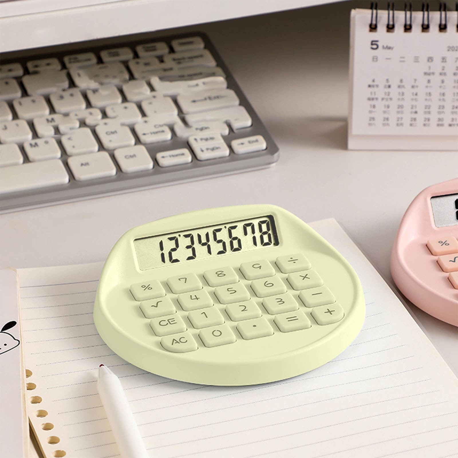 Byujiro Calculator for School Basic Standard Calculators Mini Digital Desktop Calculator with 8 ...