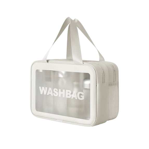 Byujiro Dry-Wet Separation Transparent Toiletry Bag Large-Capacity ...