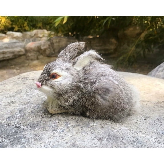 Byujiro Easter Realistic Rabbit Figurine Decor Cute Simulation Bunny ...