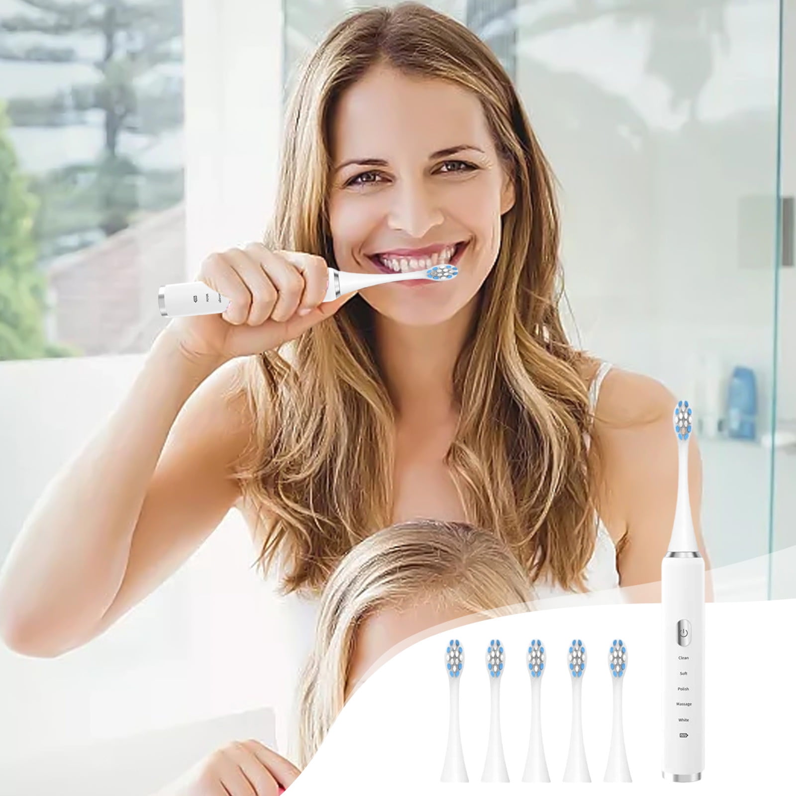 Byujiro Electric Toothbrush Portable Toothbrush for Adults with 5 ...