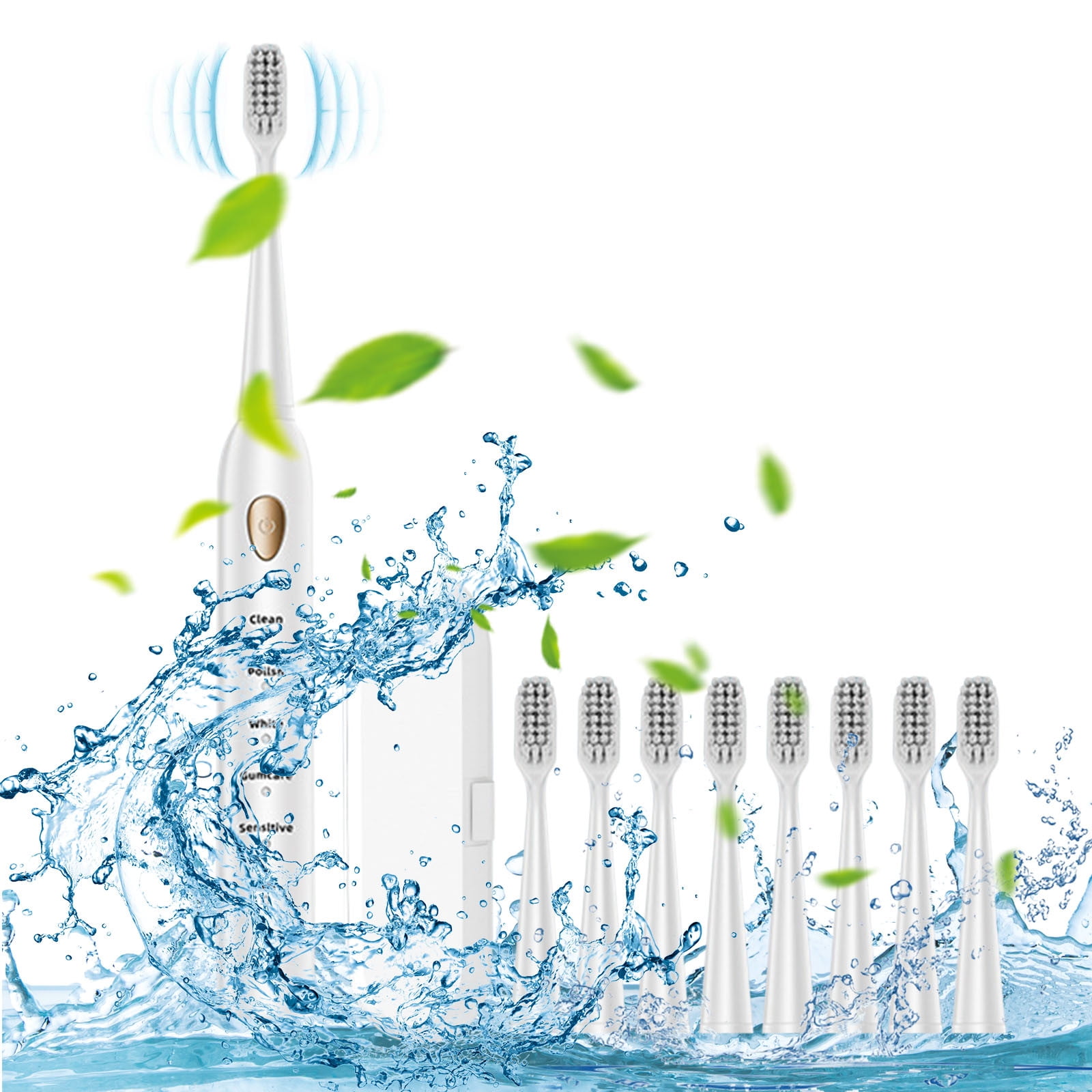 Byujiro Electric Toothbrush with 8 Brush Heads with Toothbrush Box 5 ...