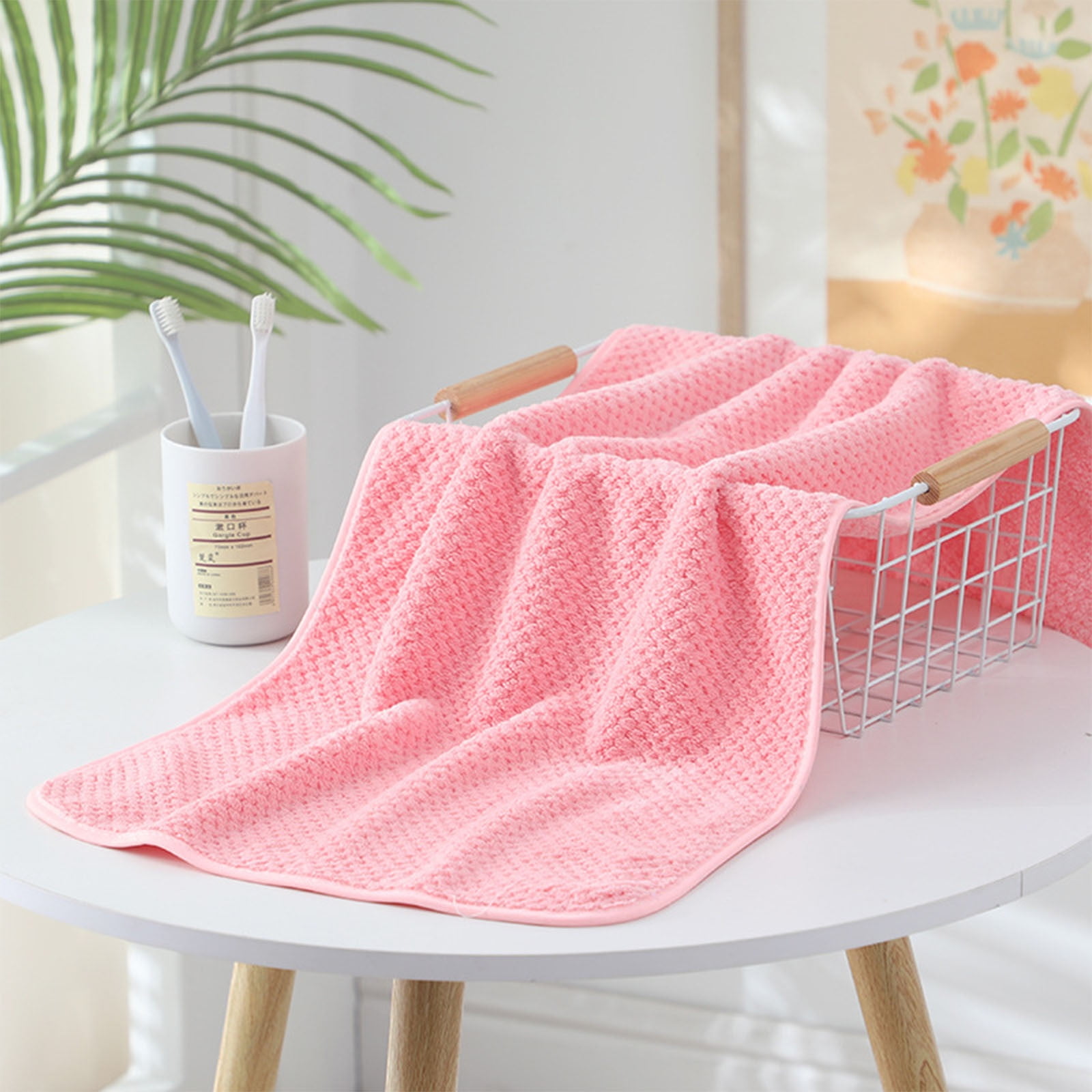 Byujiro Face Towels Velvet Towel Soft Absorbent Plain Pineapple Check ...