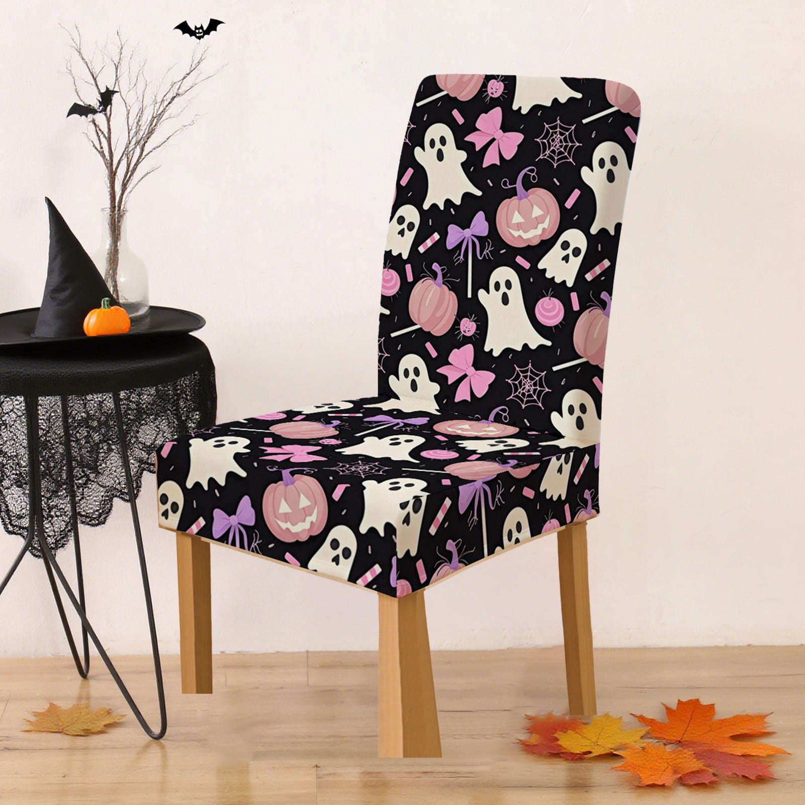 Byujiro Halloween Celebration Chair Cover Holiday Horror Decorative ...