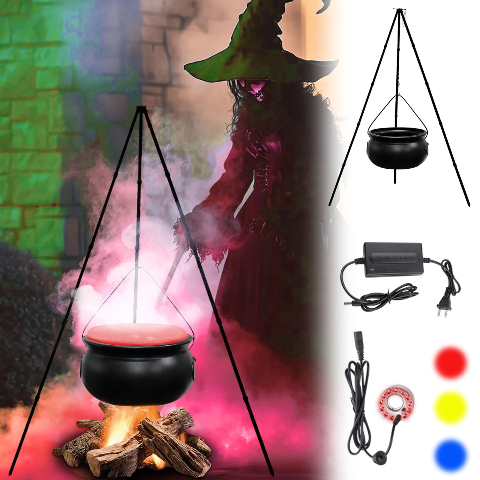 Byujiro Halloween Decorations Outdoor - Large Cauldron Halloween Decor ...