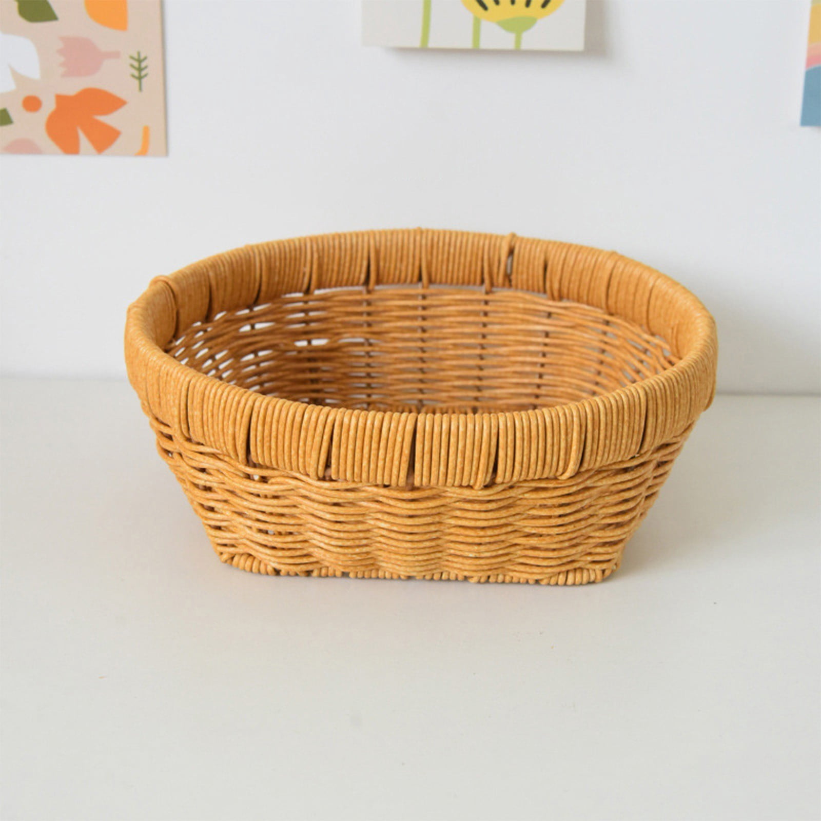 Byujiro Kitchen Organization Cane Woven Storage Basket Woven Storage ...
