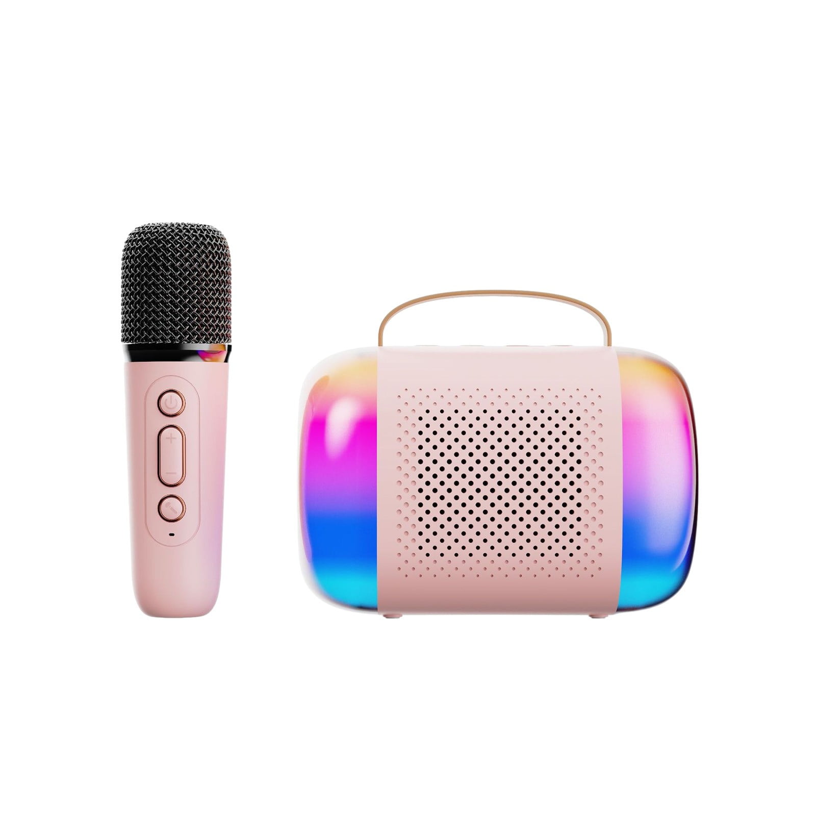 Byujiro Mini Karaoke Machine with 1 Wireless Microphones, Bluetooth ...