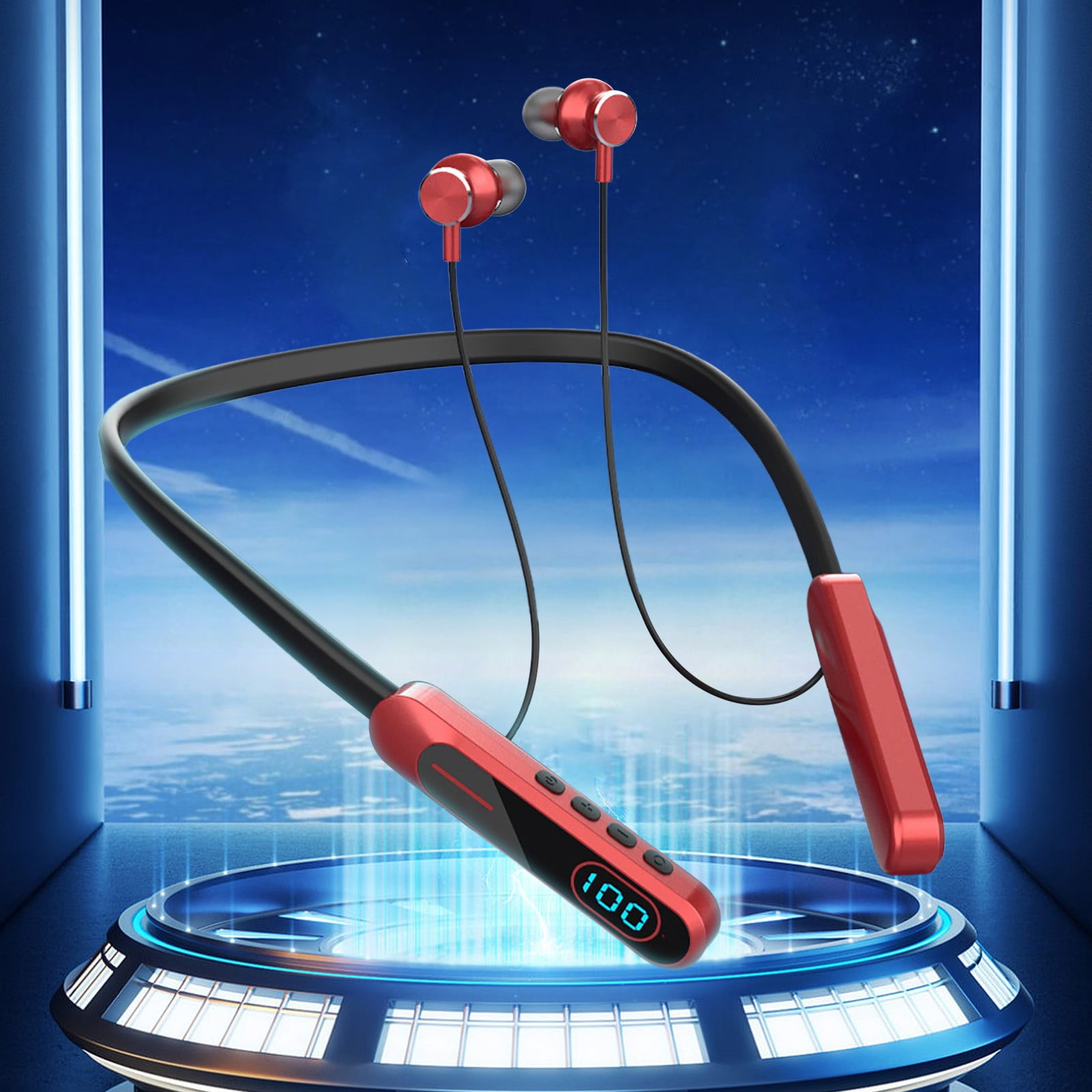 Byujiro Neckband Bluetooth Earbuds Neck Wireless Bluetooth Headphones ...