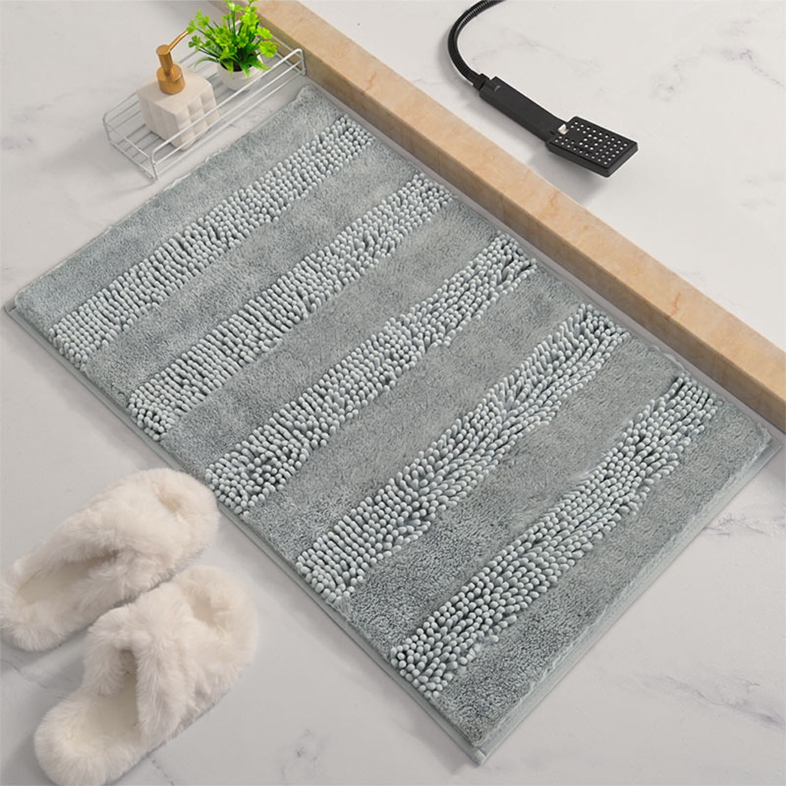 Byujiro Non Slip Bath Mat Pearl Yarn Home Bathroom Carpet Non-Slip Bath ...