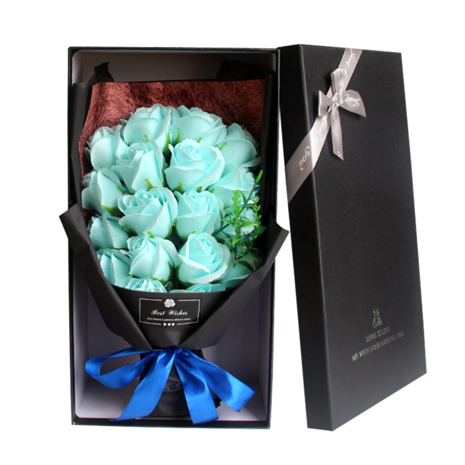 Byujiro Romantic Valentine's Day 18-Rose Bouquet Gift Box Preserved ...