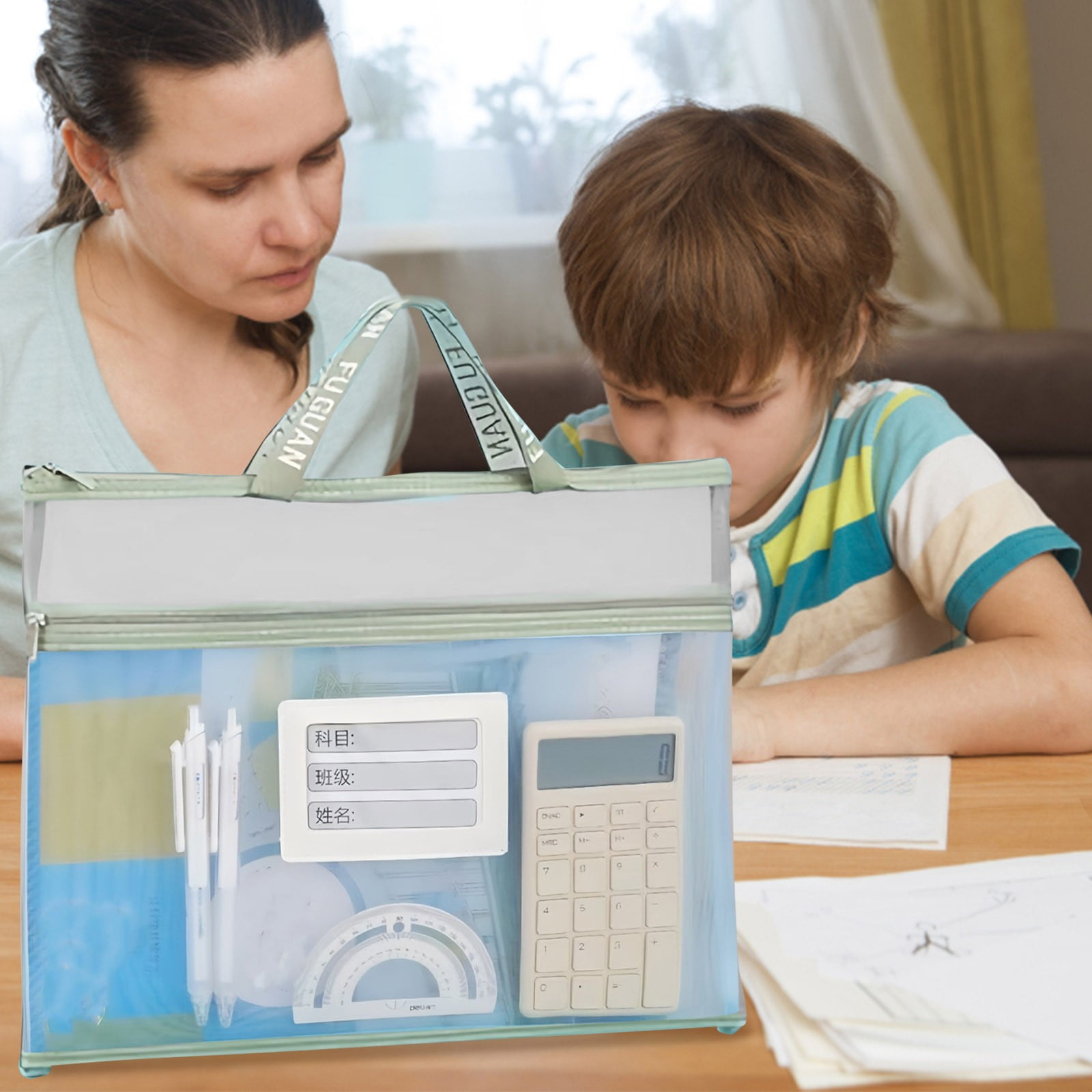 Byujiro School Supplies Handheld Thick Subject A4 Student Large Capacity Classification Double ...