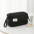 Byujiro Small Double-Layer Travel Cosmetic Pouch Dual-Zip Compact ...