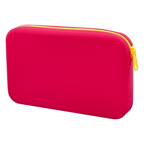 Byujiro Solid Silicone Square Cosmetic Bag Waterproof Silicone Toiletry ...