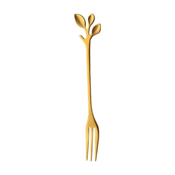 Byujiro Stainless Steel Fork Creative Leaf-Shaped for Desserts Mixing ...