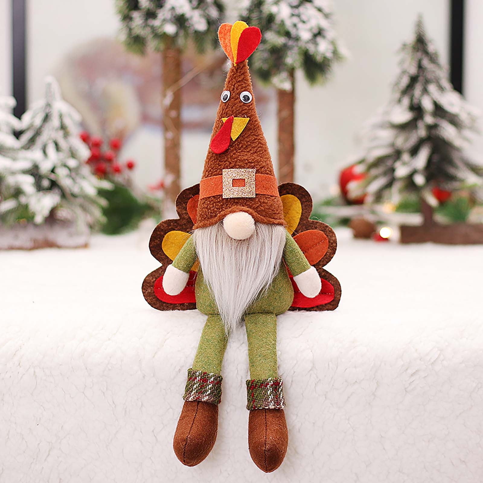 Byujiro Thanksgiving Gnomes Thanksgiving Turkey Dwarf Doll Couple Long ...