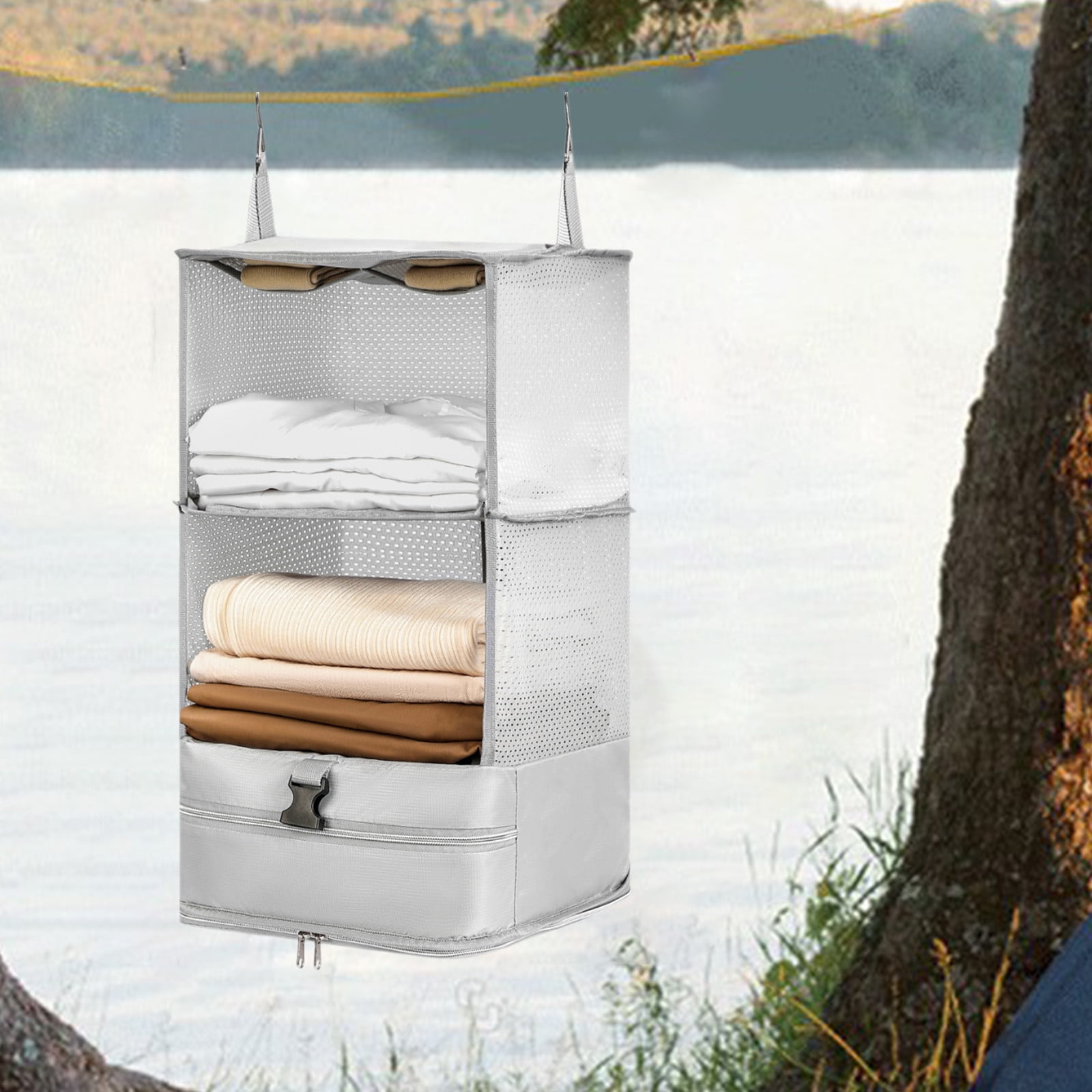 Byujiro Travel Organizer Hanging Packing Cubes Portable Closet Shelves ...