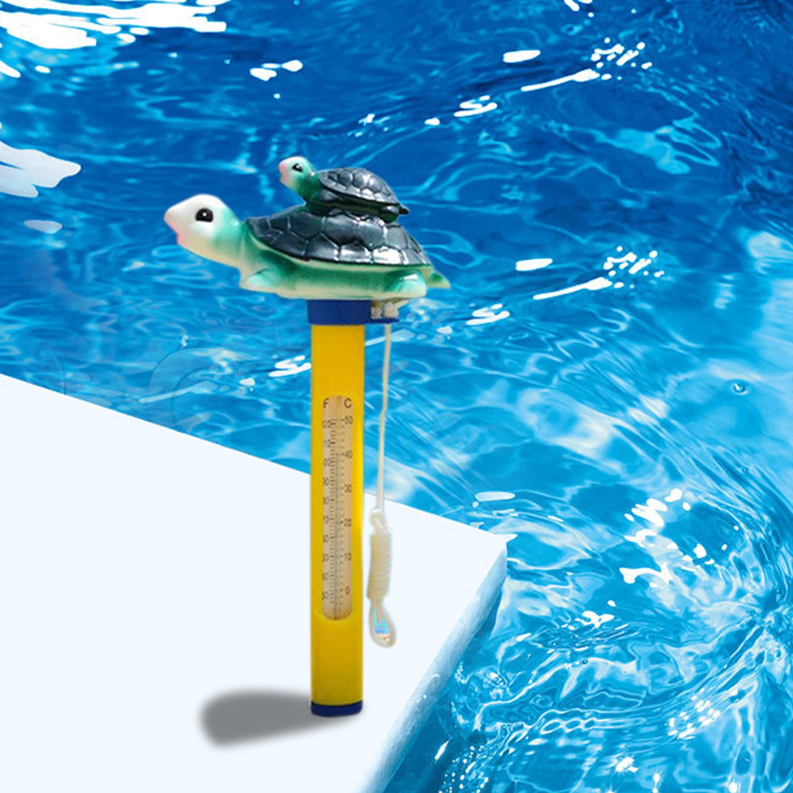 Byujiro Turtle Shape Floating Pool Thermometer, Accurate Water ...