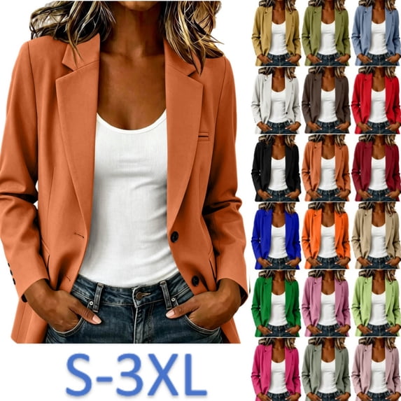 Byworldtasic Blazers for Women 2026 Business Casual Jacket Long Sleeve ...