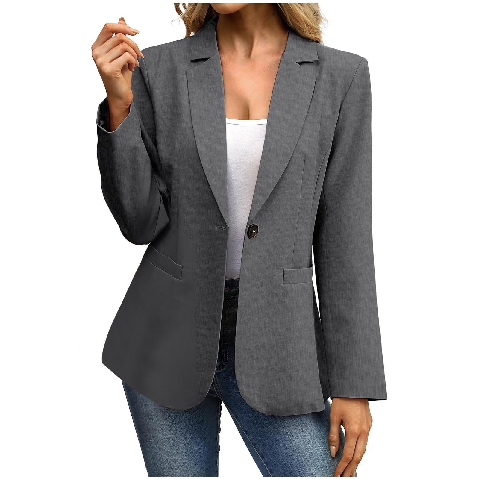 Byworldtasic Jackets for Women Women's Blazer Business Casual ...