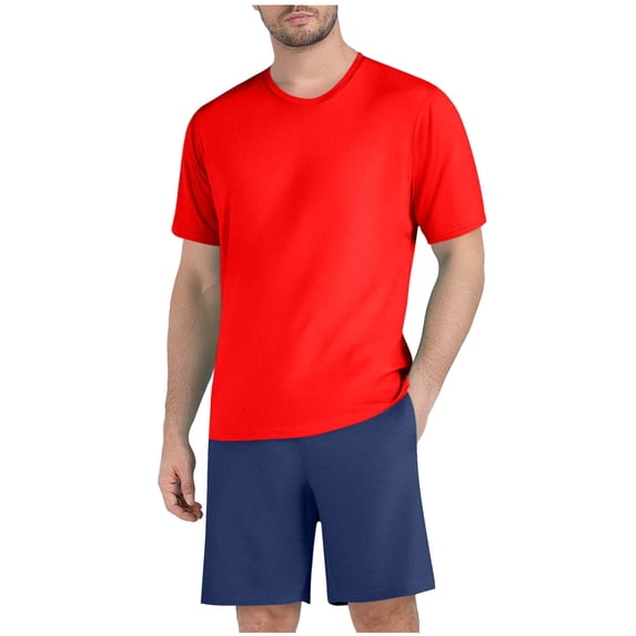 Byworldtasic Men's Quick Dry 2 Piece Workout Set Crew Neck T-Shirt ...