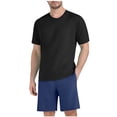 Byworldtasic Men's Quick Dry 2 Piece Workout Set Crew Neck T-Shirt ...