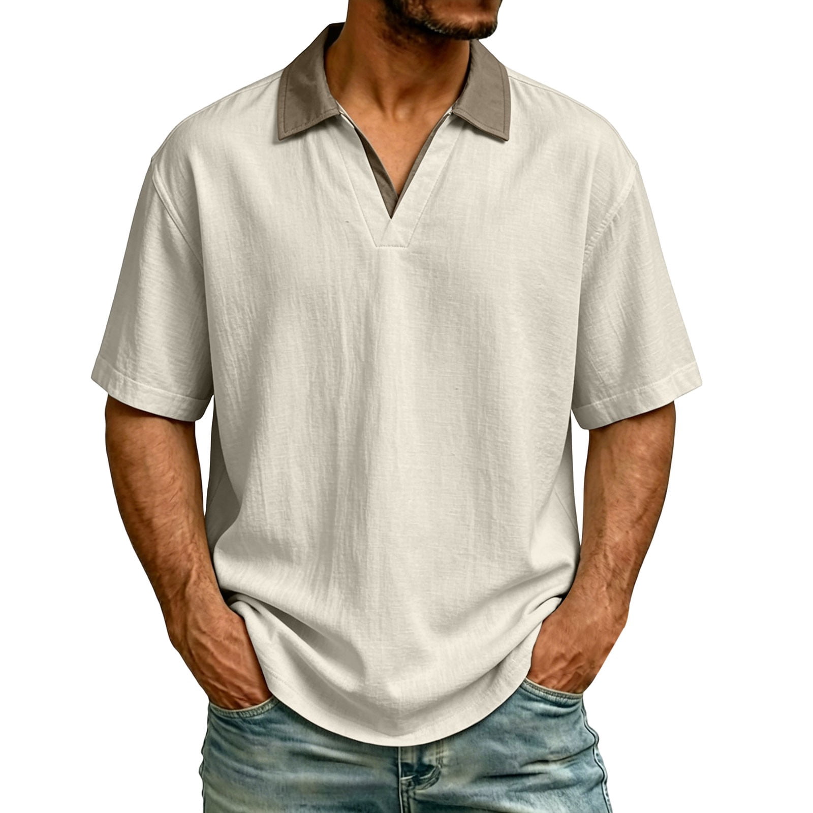 Byworldtasic Mens Big and Tall Shirts Summer Casual Short Sleeve Beach ...