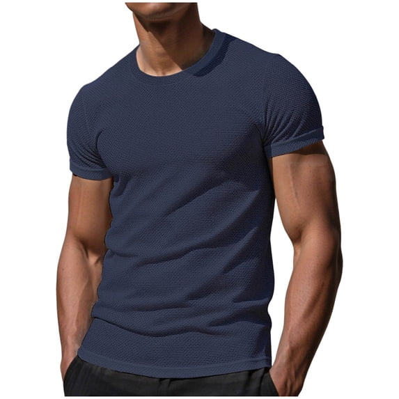 Byworldtasic Mens Short Sleeve T Shirt Summer Muscle Slim Fitted ...