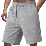 Byworldtasic Mens Texture Casual Shorts Summer Drawstring Elastic Waist ...