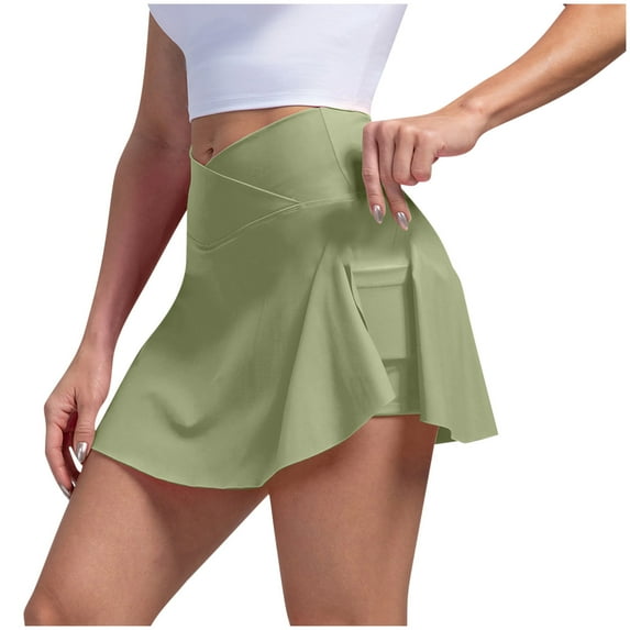 Byworldtasic No Boundaries Womens Tennis Skirt with Shorts Crossover ...