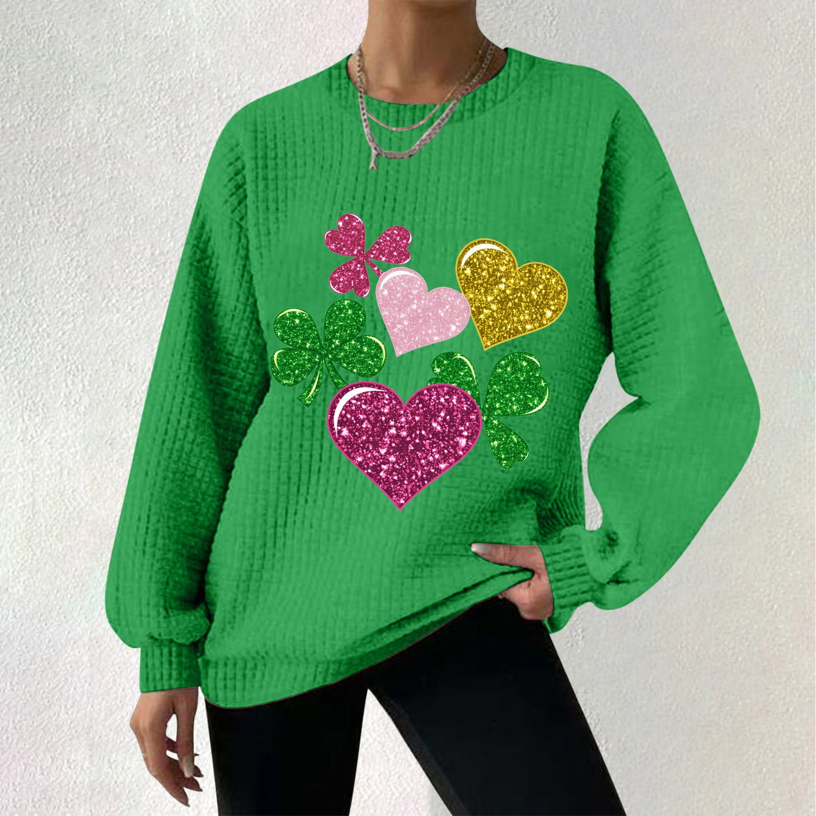 Byworldtasic Oversized SweatshirtWomen's St. Patrick's Day Print ...