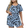 Byworldtasic Plus Size Pajama Set for Women 2 Piece Lounge Set Short ...