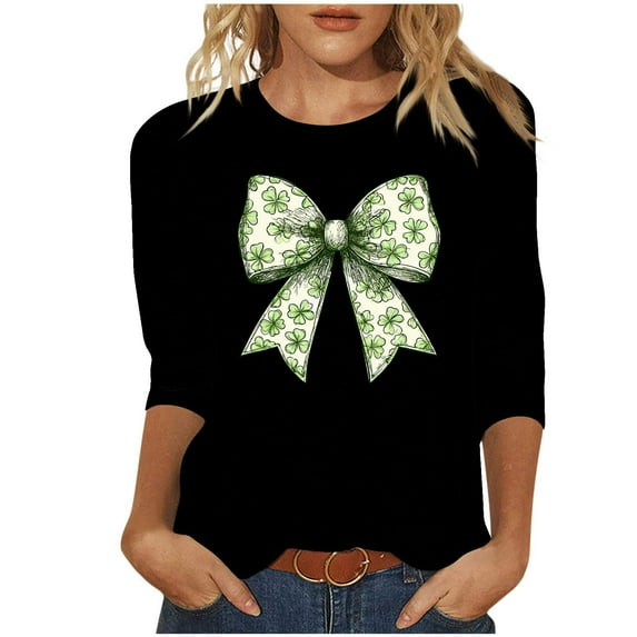 Byworldtasic Plus Size St. Patrick's Day Shirts for Women Graphic ...