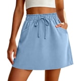 Byworldtasic Stretch A Line Skirts for Women High Waitsted Mini Lined ...