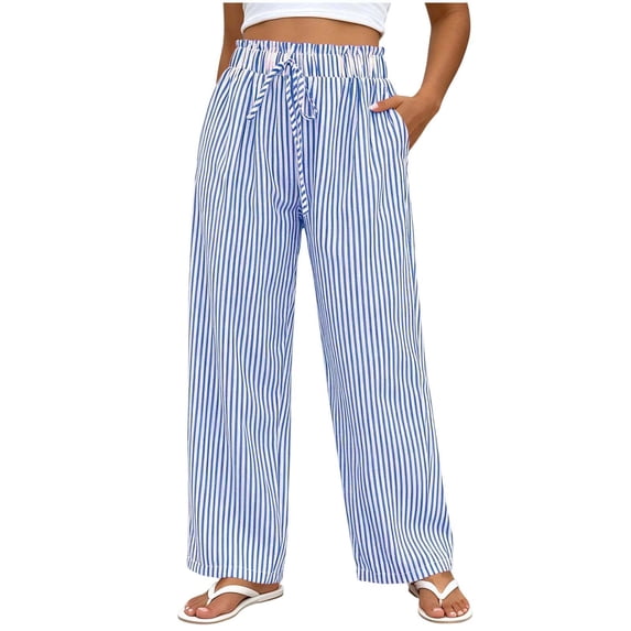 Byworldtasic Striped Gingham Pants Women 2026 Spring Summer Pajamas ...