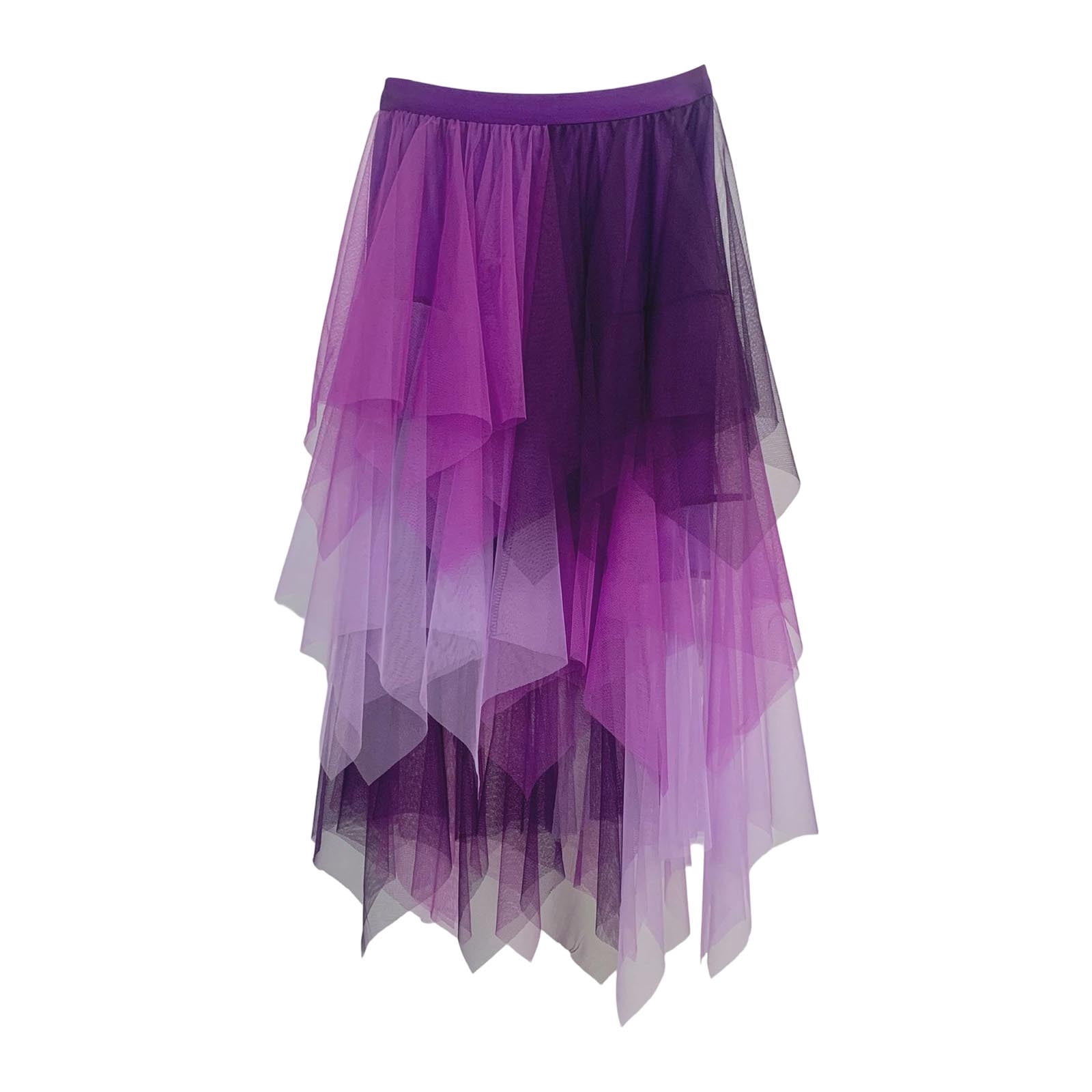 Byworldtasic Tulle Skirts for Women Puffy Skirt Asymmetrical Midi ...