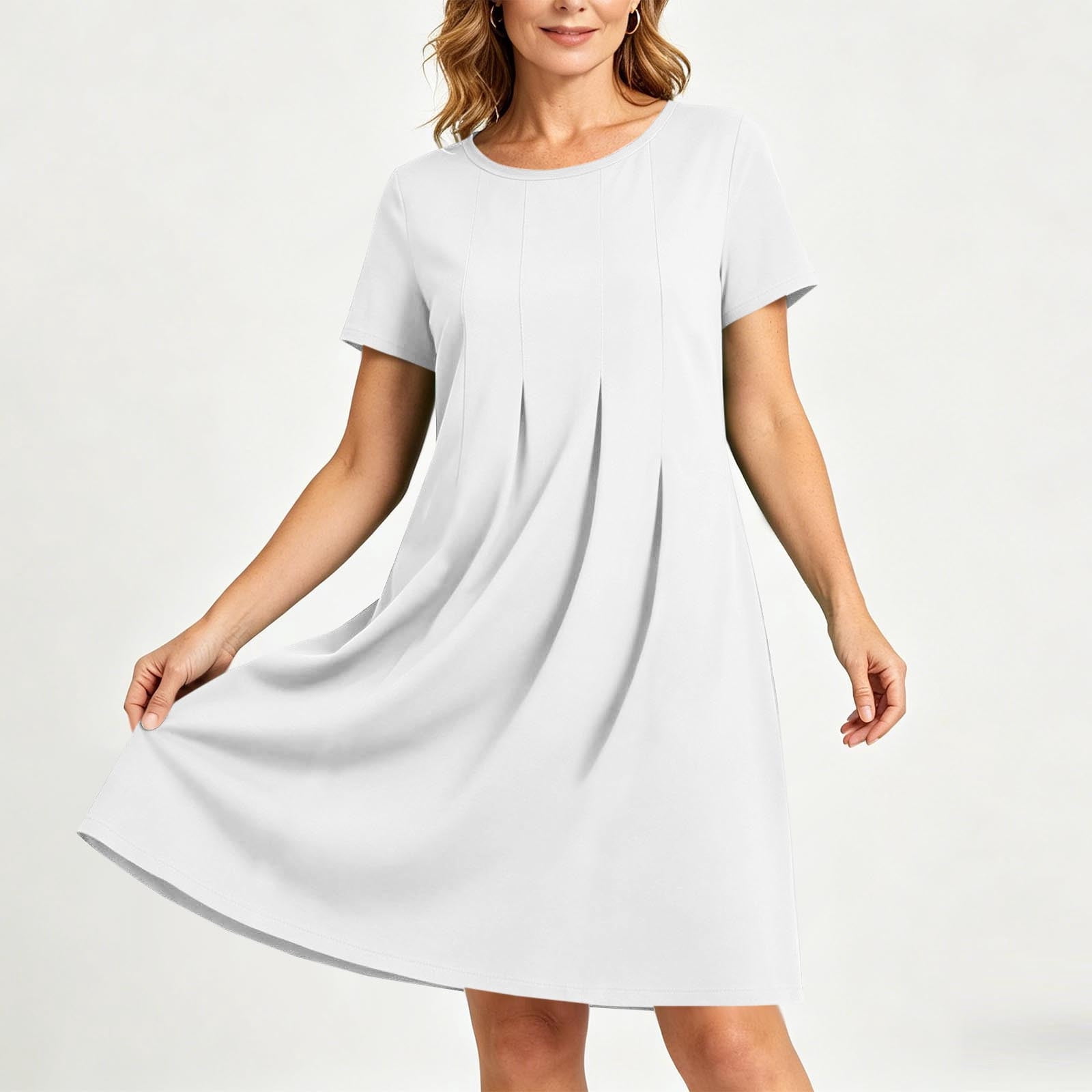 Byworldtasic Women's 2026 T Shirt Dress Summer Casual Flowy Short ...