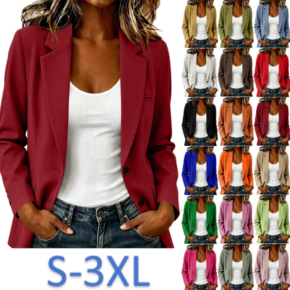 Byworldtasic Women's Casual Blazer Jacket 2026 Summer Lightweight ...