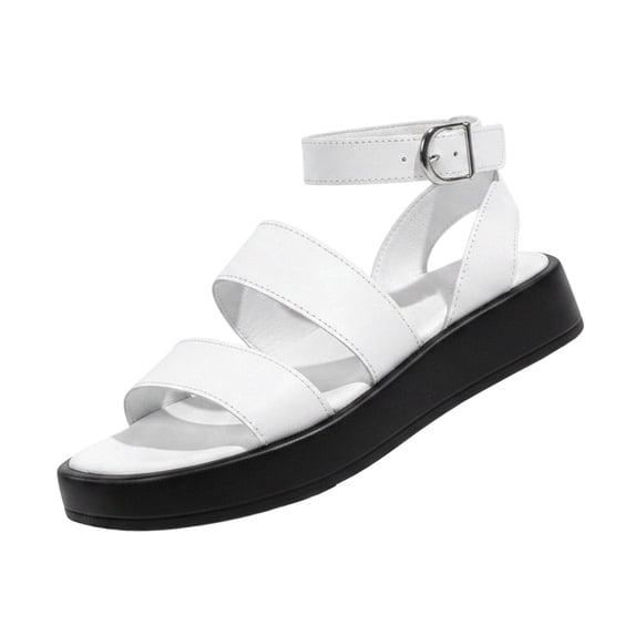 Byworldtasic Women's Platform Sandals Adjustable Buckle Ankle Strap ...