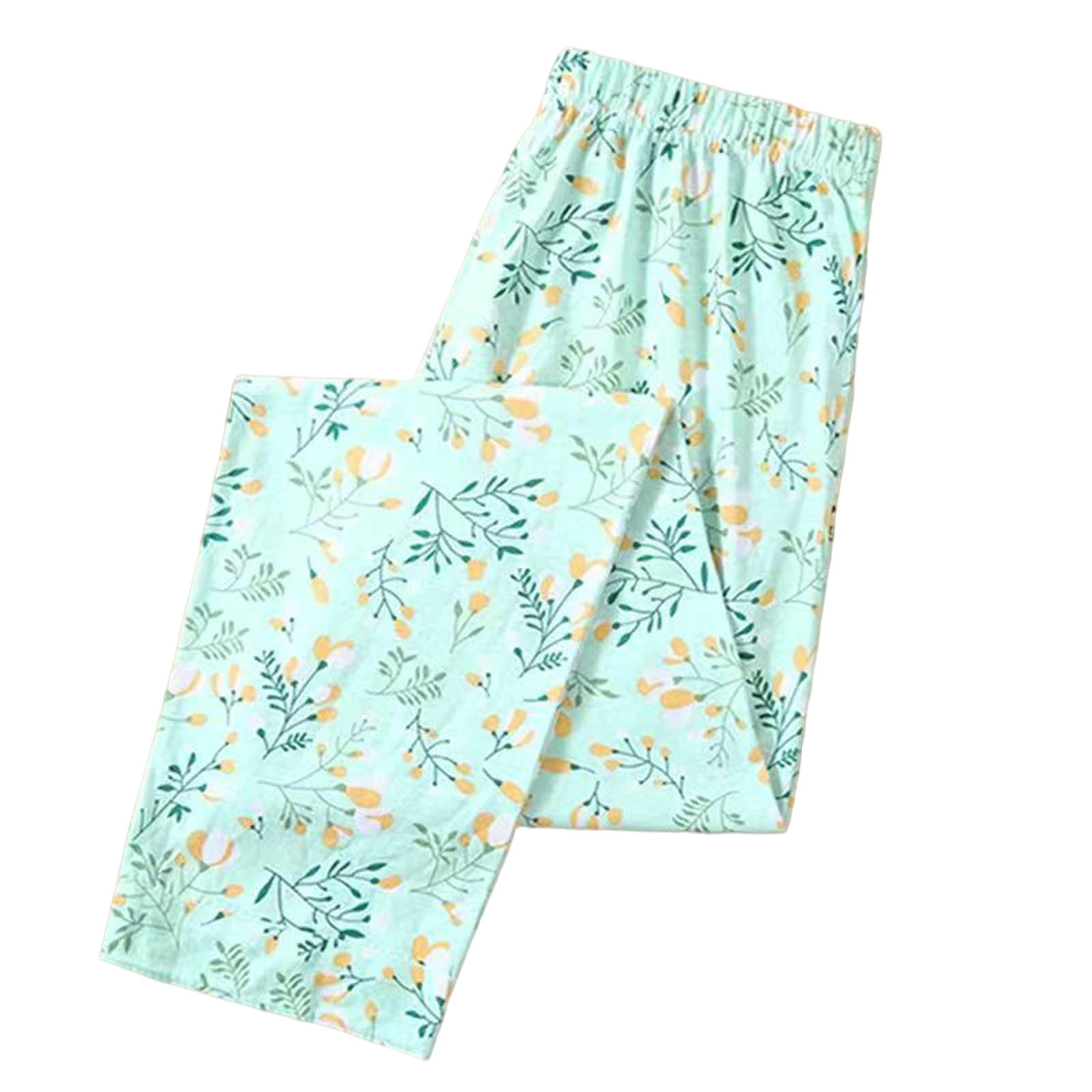 Byworldtasic Women's Plus Size Cotton Pajama Pants Lounge Causal ...