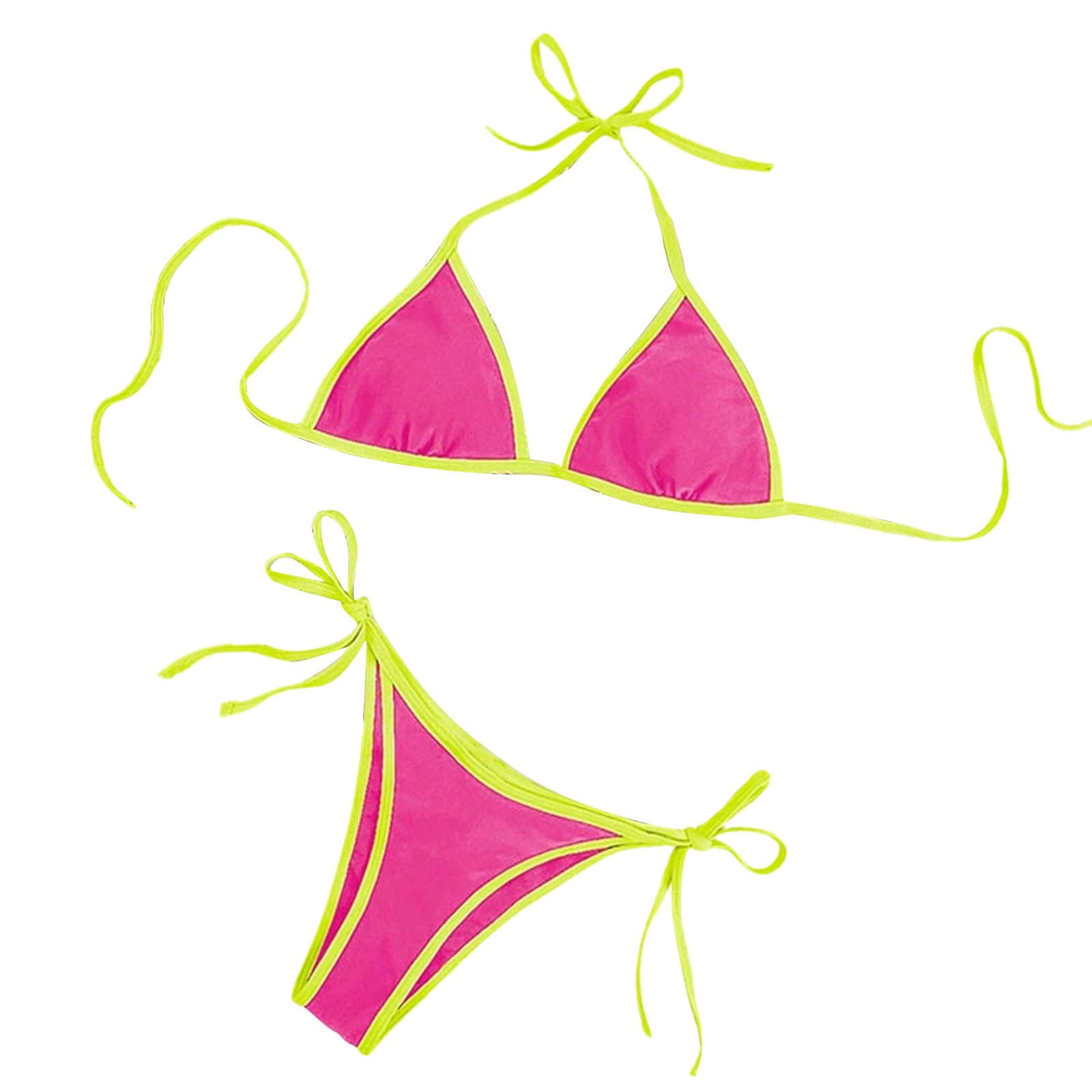 Byworldtasic Women S Sexy Bikini Sets Ring Triangle Tie Bathing Suits 2