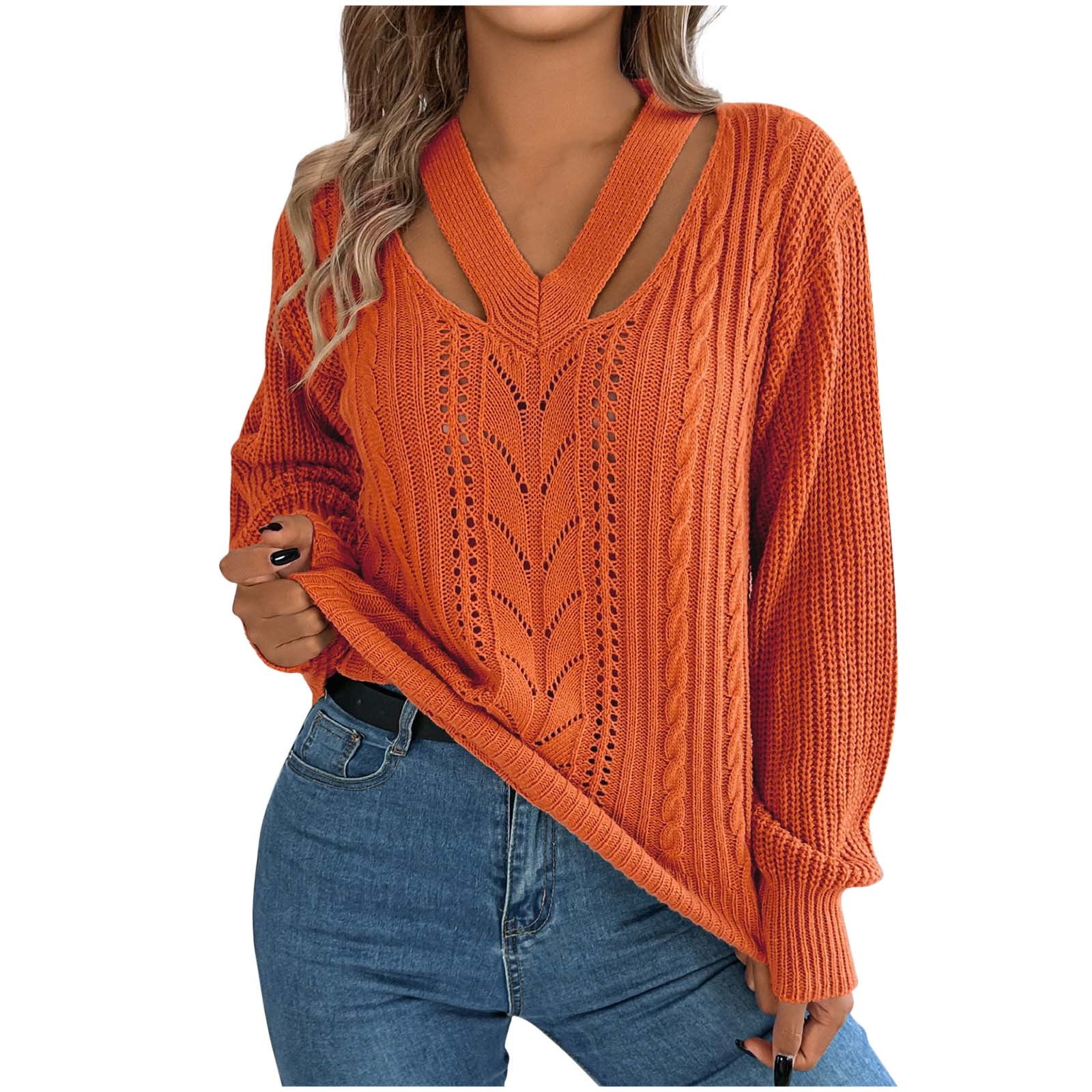 Byworldtasic Women's Sweater Long Sleeve Shirts for Women Fall Fashion ...