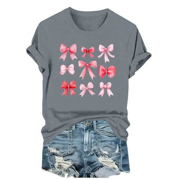 Byworldtasic Women's Valentine Shirts Love Heart Graphic Tees Cute ...