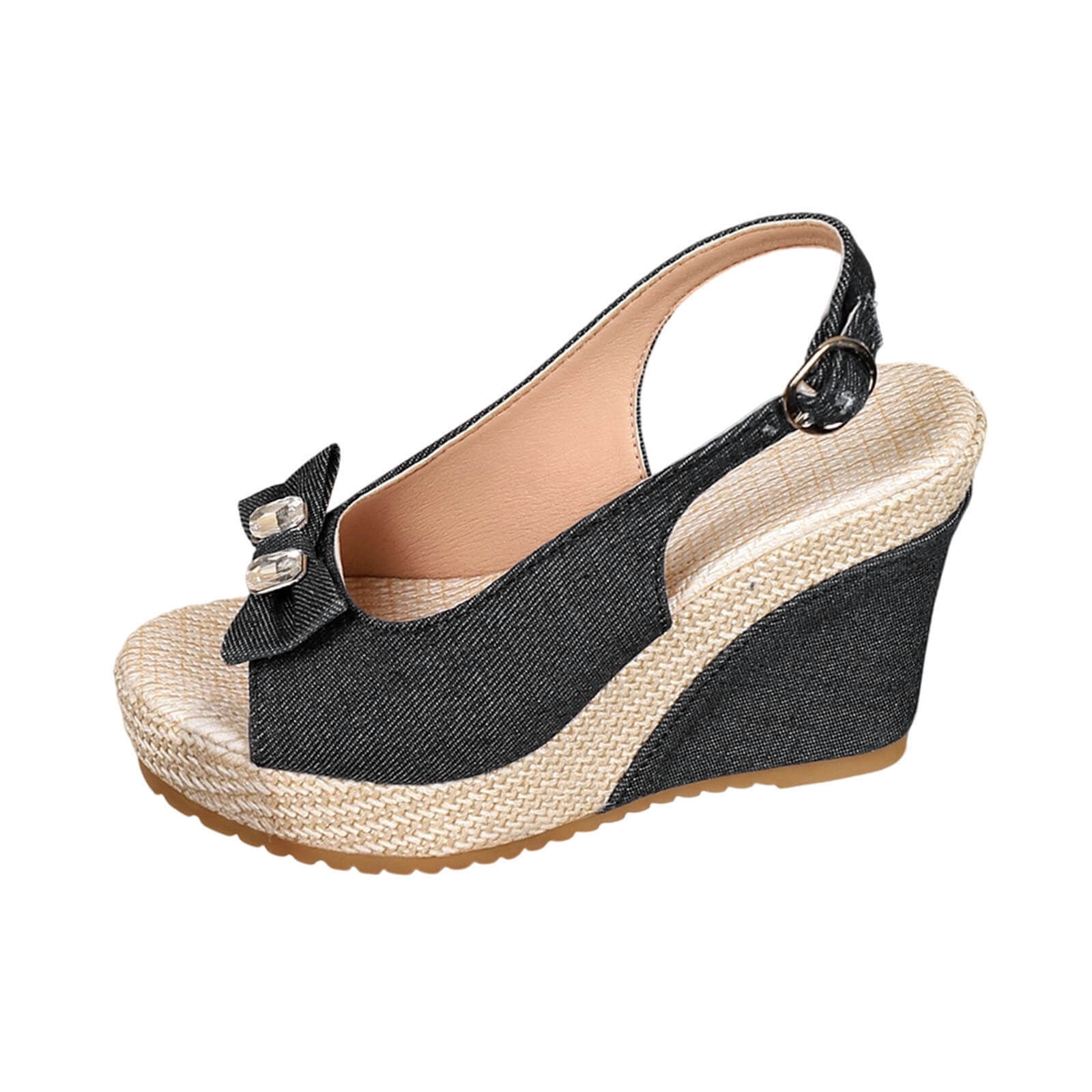 Byworldtasic Womens Buckle Peep Toe Fashion Sexy Evening Slingback ...
