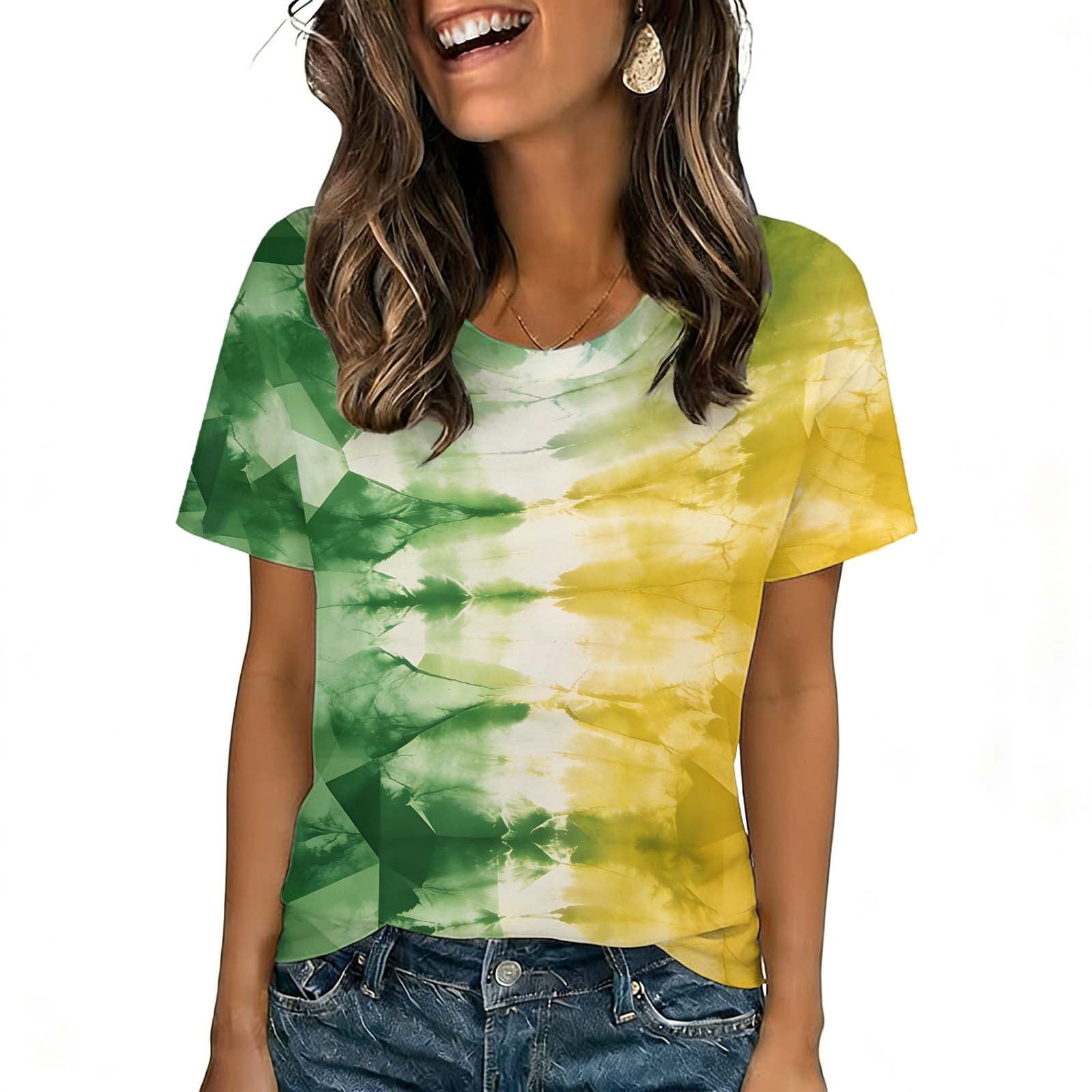 Byworldtasic Womens Hippie Shirt Tie Dye Peace Sign Tshirts Hippy Peace ...