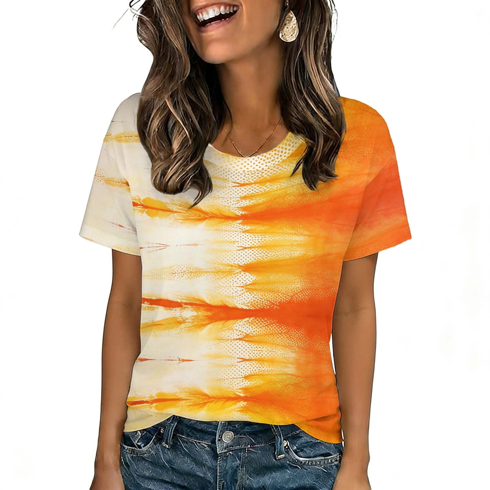 Byworldtasic Womens Hippie Shirt Tie Dye Peace Sign Tshirts Hippy Peace ...