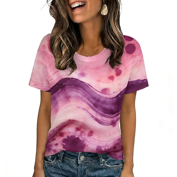 Byworldtasic Womens Hippie Shirt Tie Dye Peace Sign Tshirts Hippy Peace ...