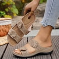 Byworldtasic Womens Wedge Sandals Dressy Slip On Comfortable Summer ...