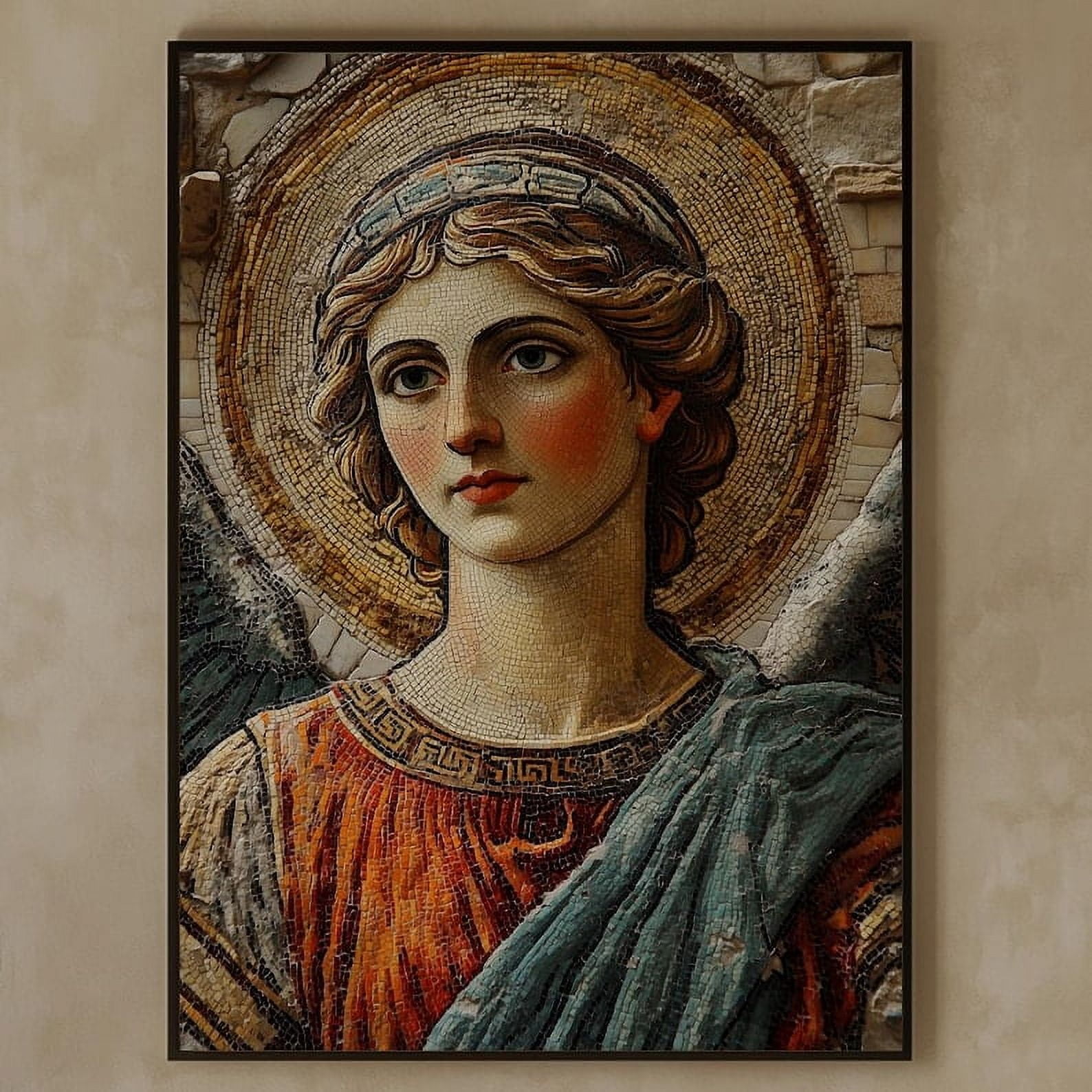 Byzantine Angel Mosaic Wall Art Christian Religious Printable Historic ...