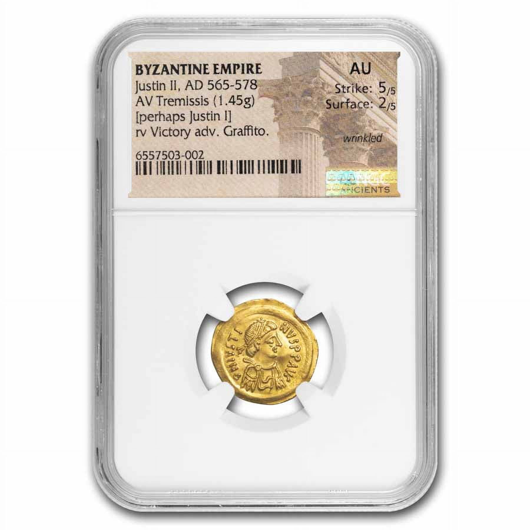 Byzantine Empire AV Tremissis Justin II (565-578 AD) AU NGC - Walmart.com