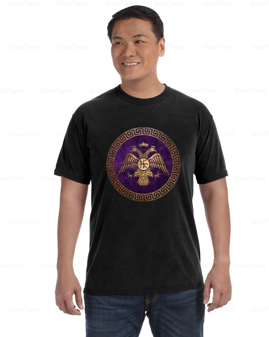 Byzantine Empire Comfort Coler T-Shirt with Constantinople Symbol ...